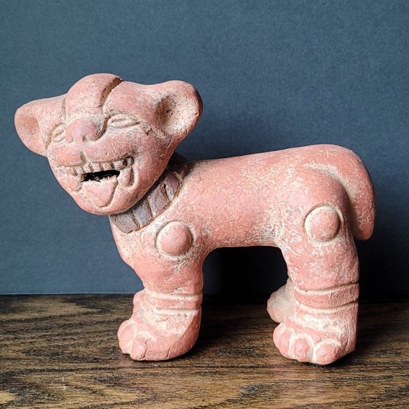 Accents | Vintage Precolombian Reproduction Statue Guardian Lion Mayan ...